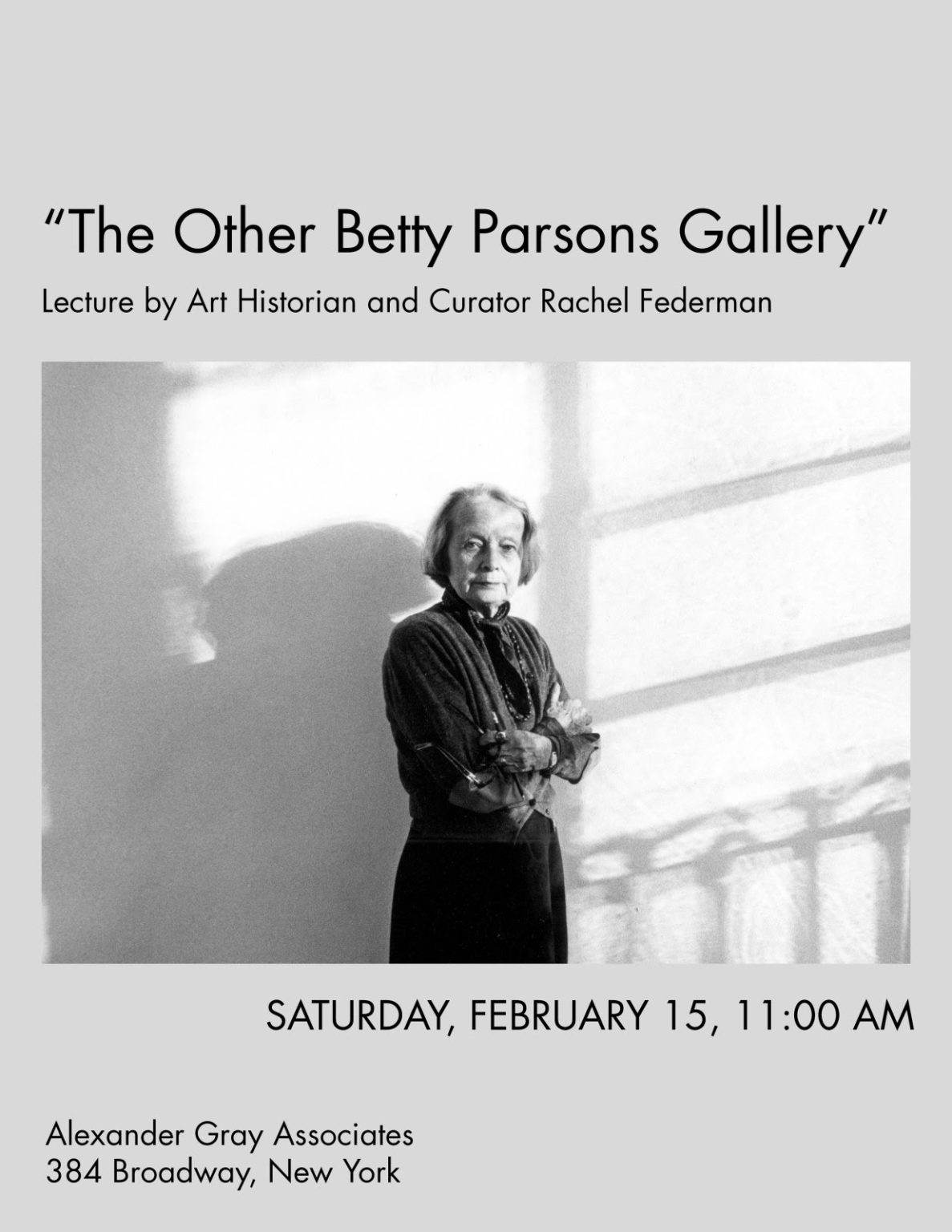 Lecture: The Other Betty Parsons Gallery by Rachel Federman | Feminine ...